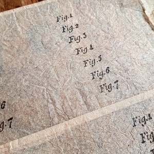 Ledger Script, Specimen Mark, Figure Marks. Tea Bag Art Pieces for Junk ...