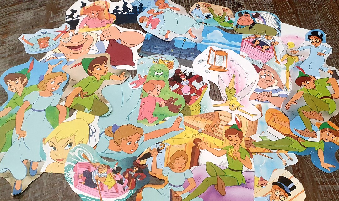 Peter Pan and Friends Cutouts for Junk Journal, Scrapbook, Collage ...