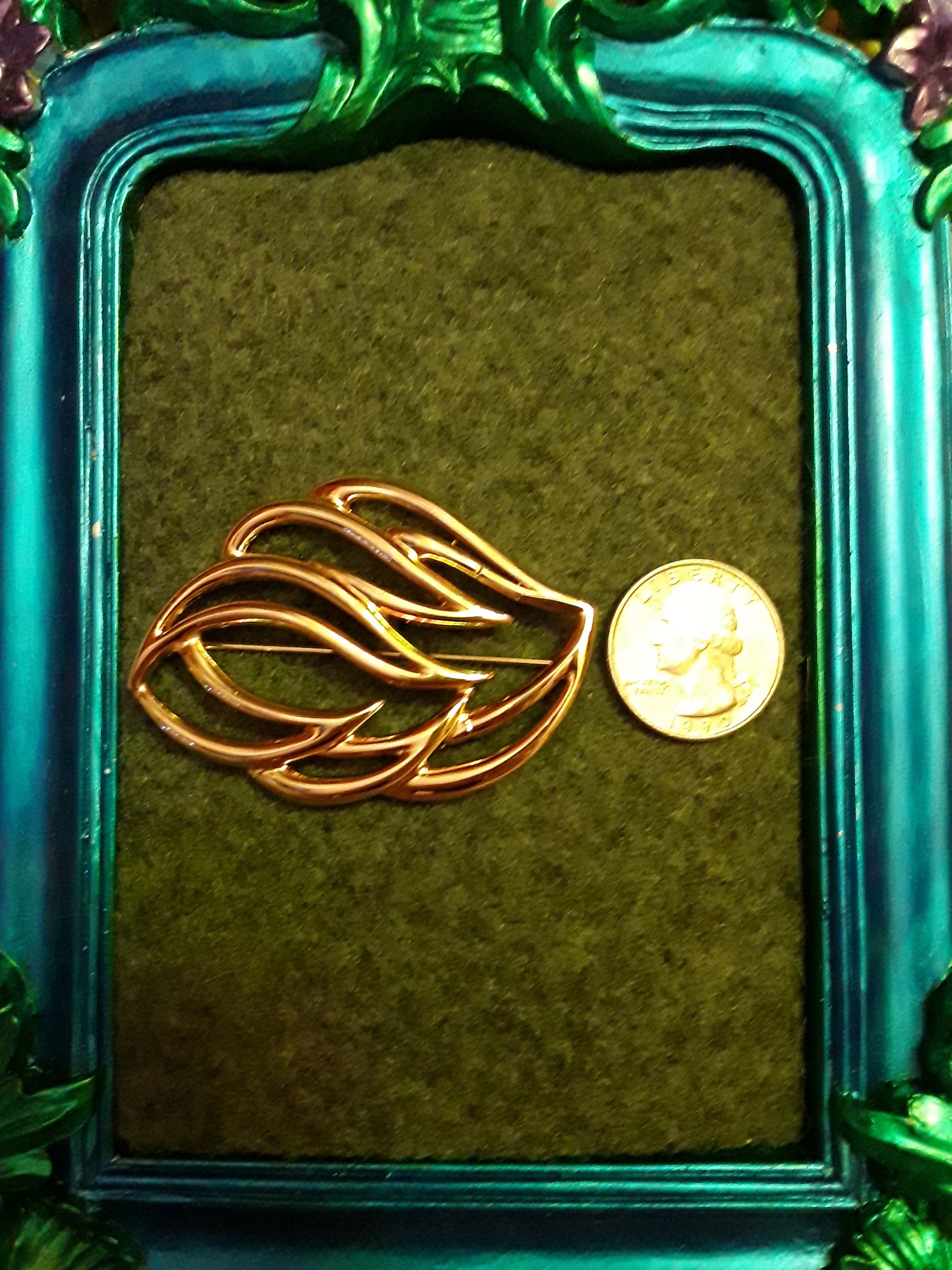 Vintage Monet Gold Tone Leaf Brooch Etsy