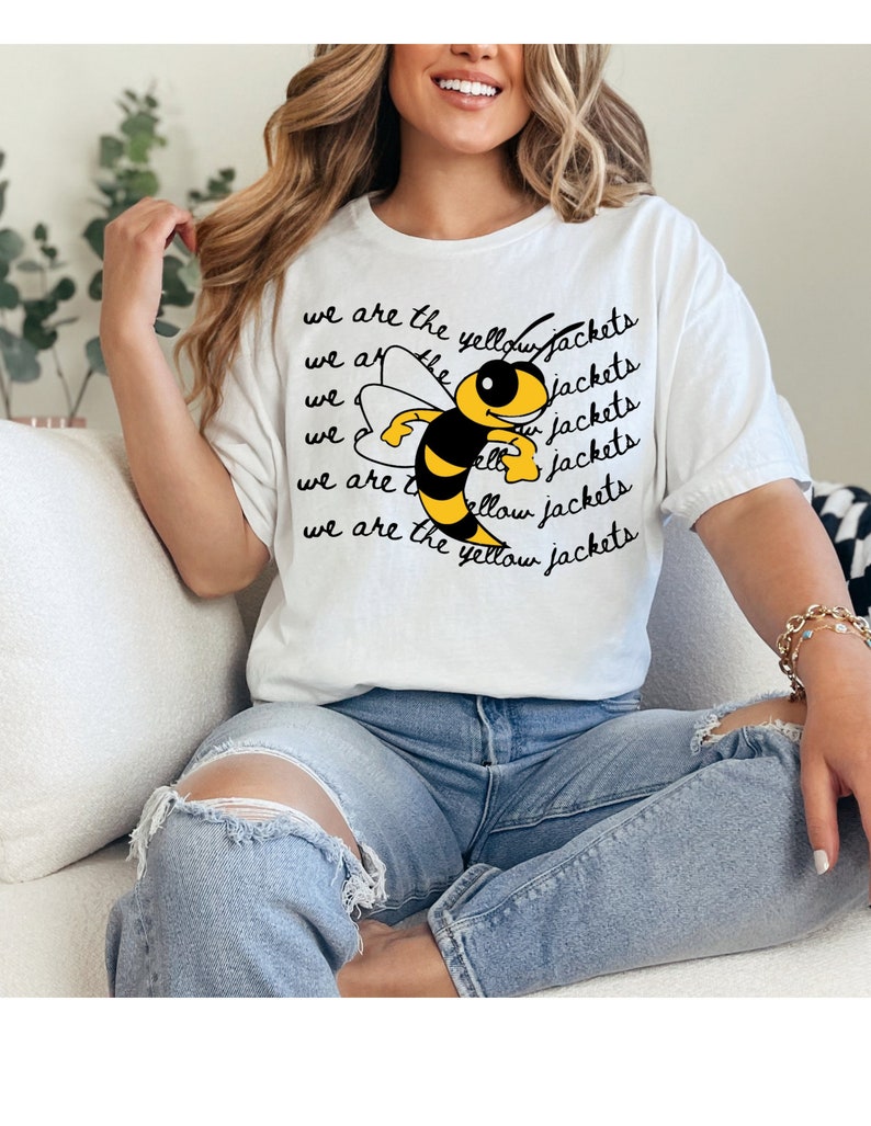 Yellow Jackets Spirit Wear Shirt. School Mascot. We Are the Yellow ...