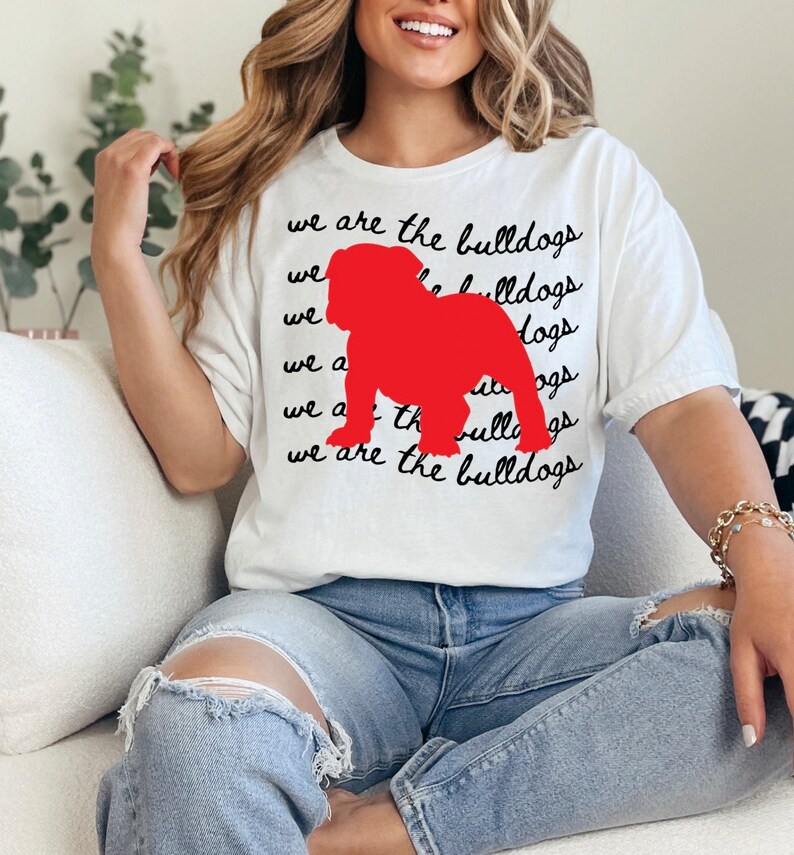 Bulldogs Spirit Wear Shirt, School Mascot, We Are the Bulldogs, Red and ...