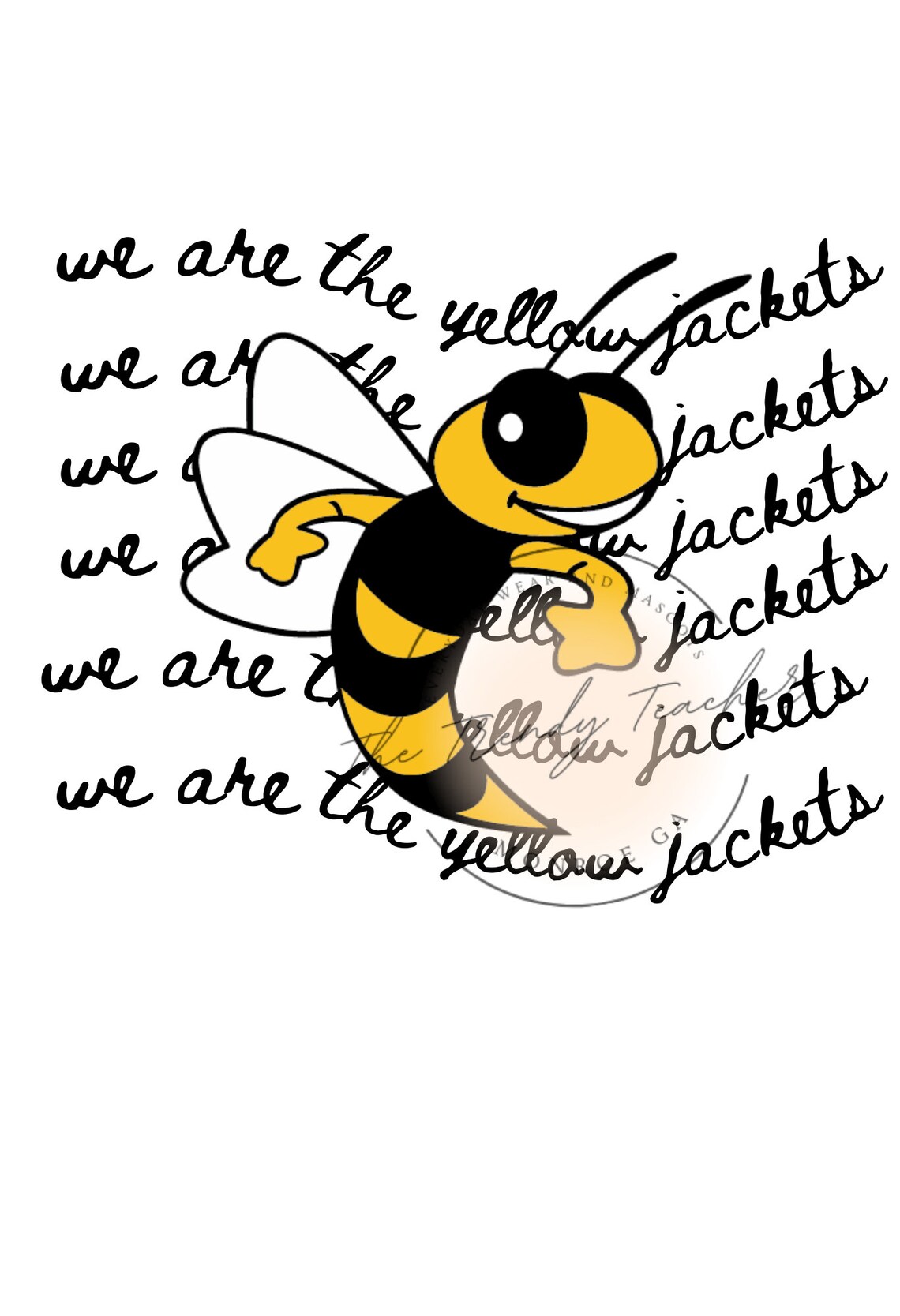 Yellow Jackets Spirit Wear Shirt. School Mascot. We Are the Yellow ...