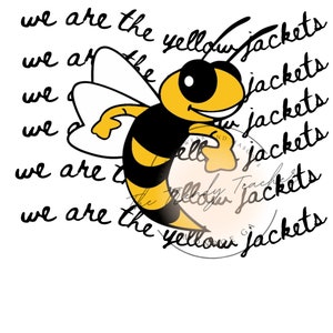 Yellow Jackets Spirit Wear Shirt. School Mascot. We Are the Yellow ...