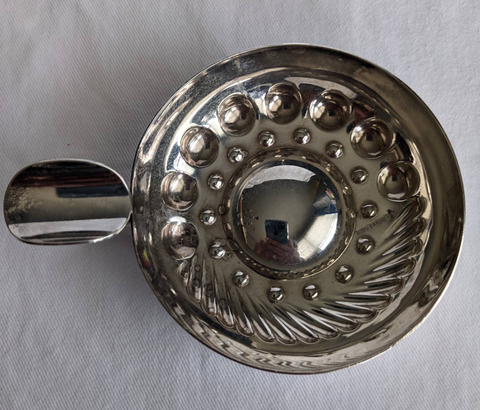 Mid Century Modern Wine Taster Cup, Sommelier Cup, Silver Played ...