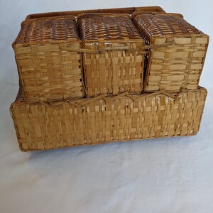 Wicker Caddy/ Vintage Wicker Caddy Basket/ Collectable Baskets/ Vintage ...