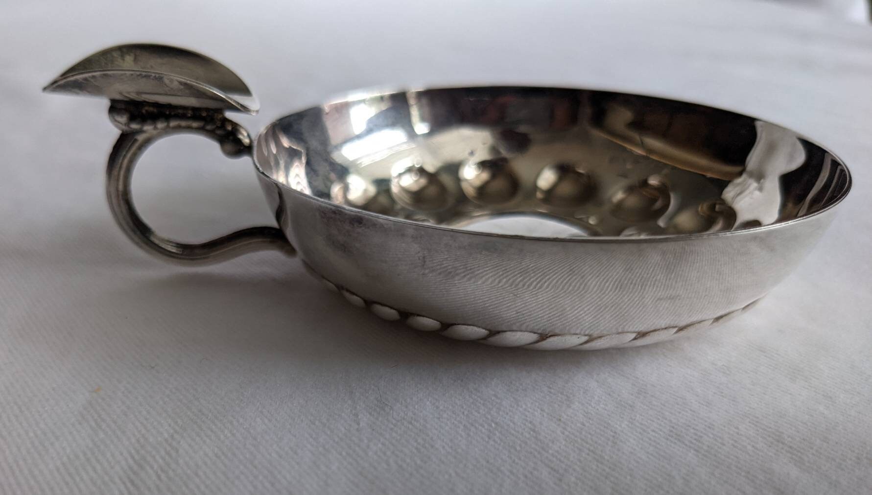 Mid Century Modern Wine Taster Cup, Sommelier Cup, Silver Played ...