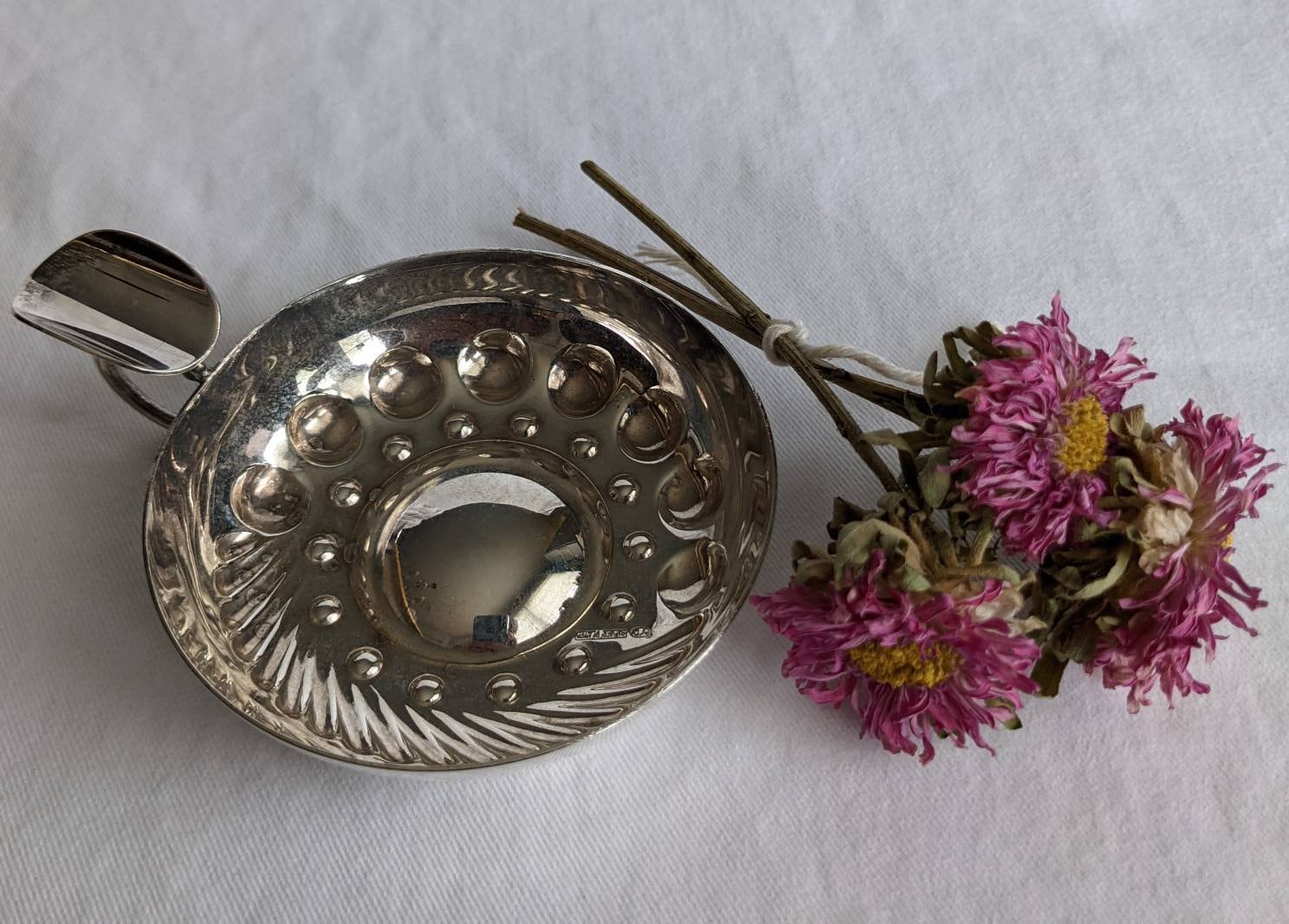 Mid Century Modern Wine Taster Cup, Sommelier Cup, Silver Played ...