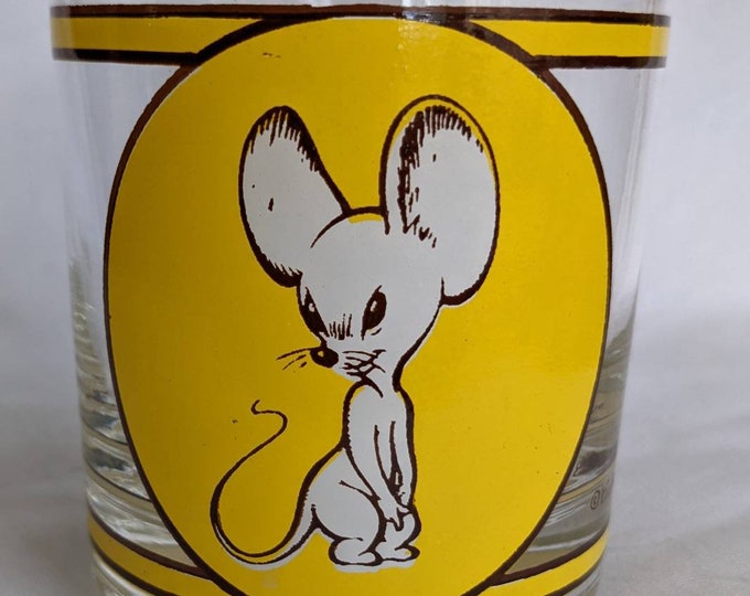 Vintage Rare Culver Mouse/mice Old Fashioned Glass/ Vintage Barware ...
