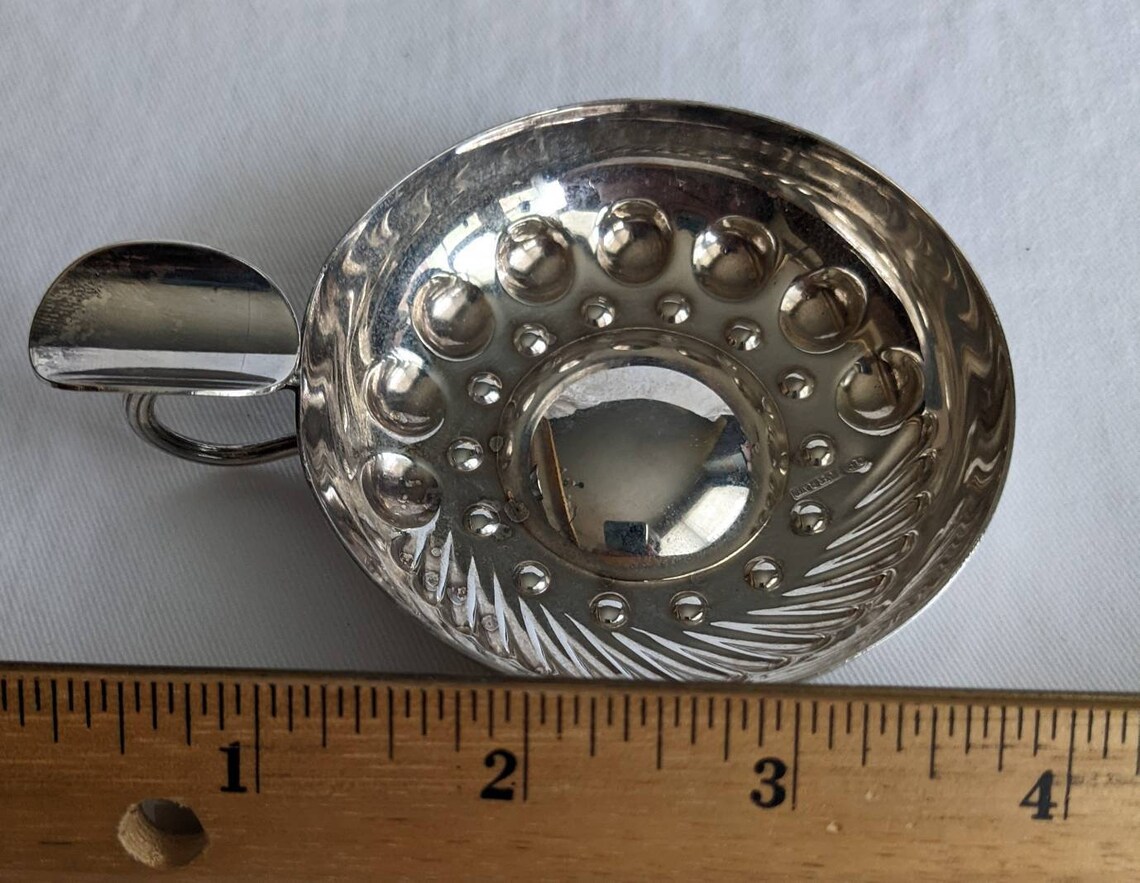 Mid Century Modern Wine Taster Cup, Sommelier Cup, Silver Played ...