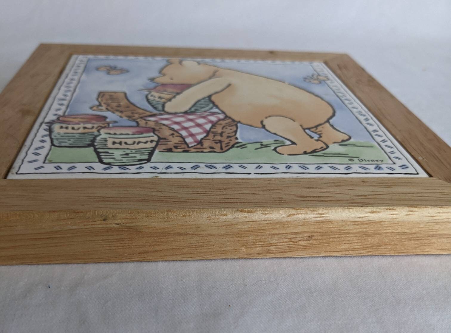 Winnie the Pooh Classic Disney Ceramic Trivet With Wood Frame | Etsy