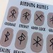 Rune Sticker Sheet Binding Runes Runes Sticker Set Binding | Etsy