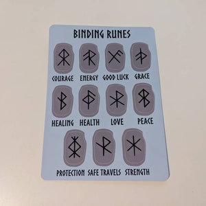 Rune Sticker Sheet, Binding Runes, Runes Sticker Set, Binding Rune Set ...