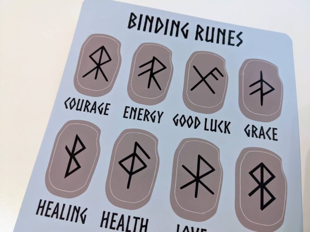 Rune Sticker Sheet, Binding Runes, Runes Sticker Set, Binding Rune Set ...