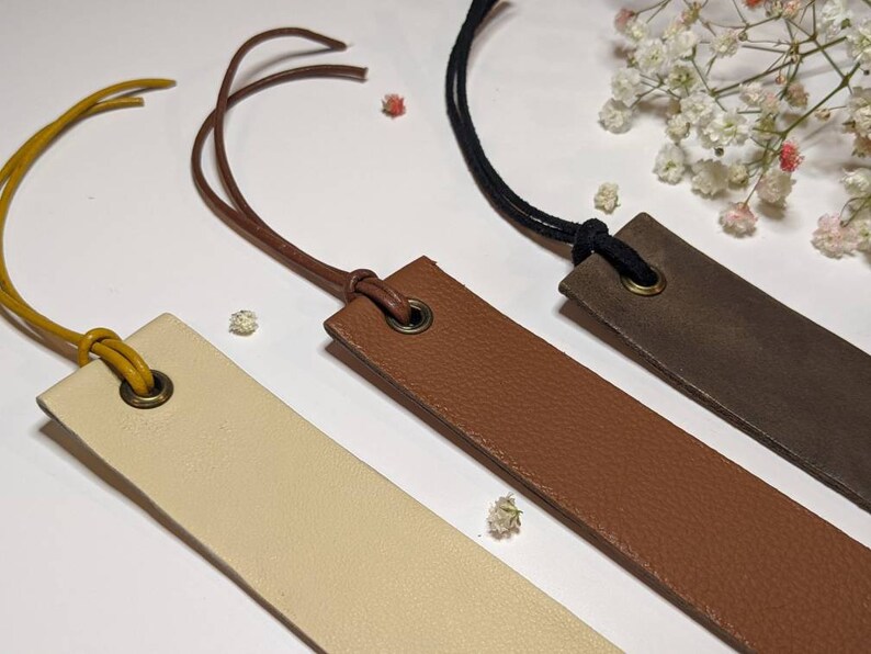 Custom Leather Bookmark Personalized Leather Bookmark - Etsy