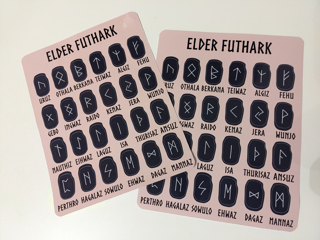 Viking Sticker Sheet, Viking Runes, Elder Futhark Runes, Viking ...