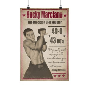 Vintage Style Rocky Marciano Promo Poster - Etsy
