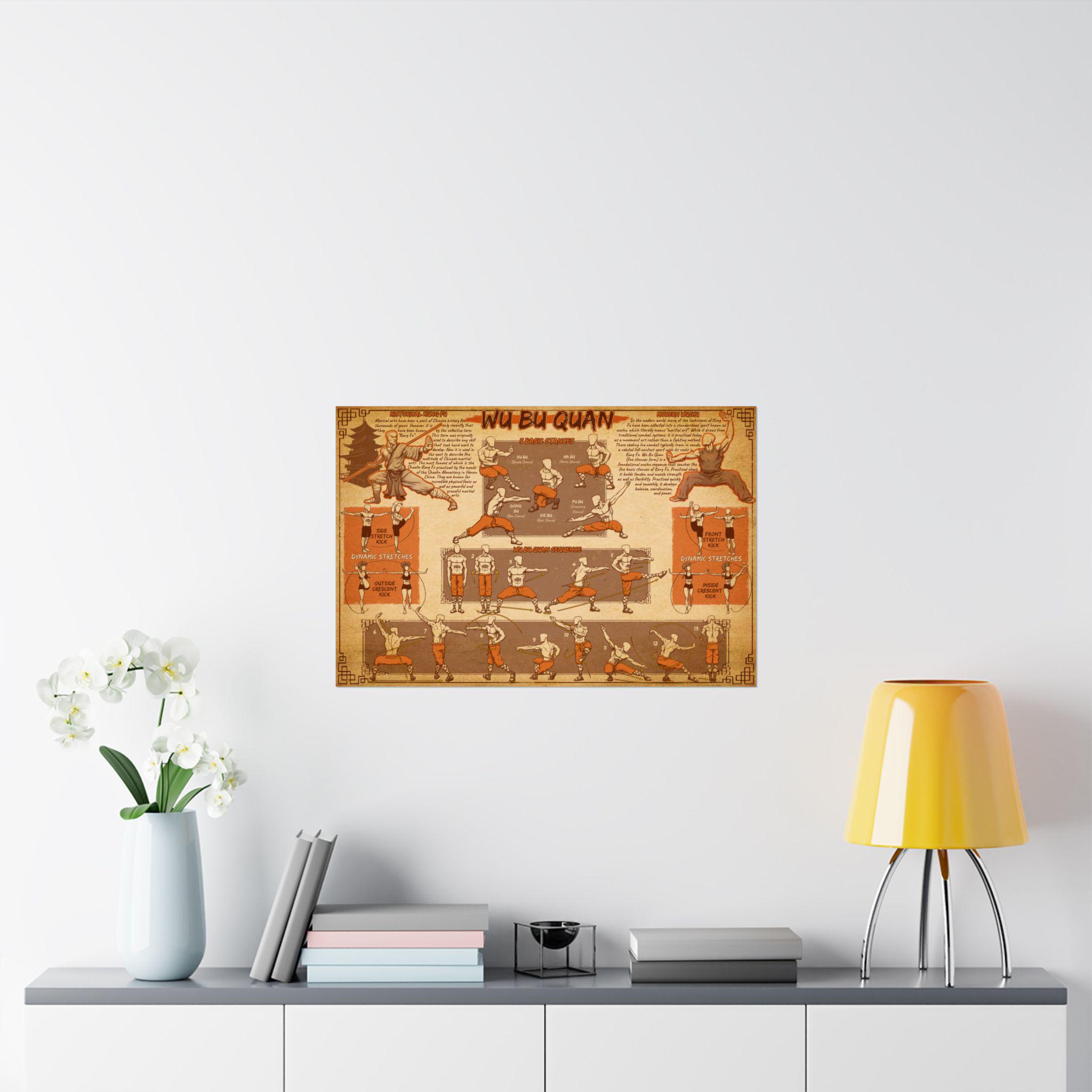 Wu Bu Quan Kung Fu Martial Arts Poster | Kung Fu Exercise Chart - Etsy