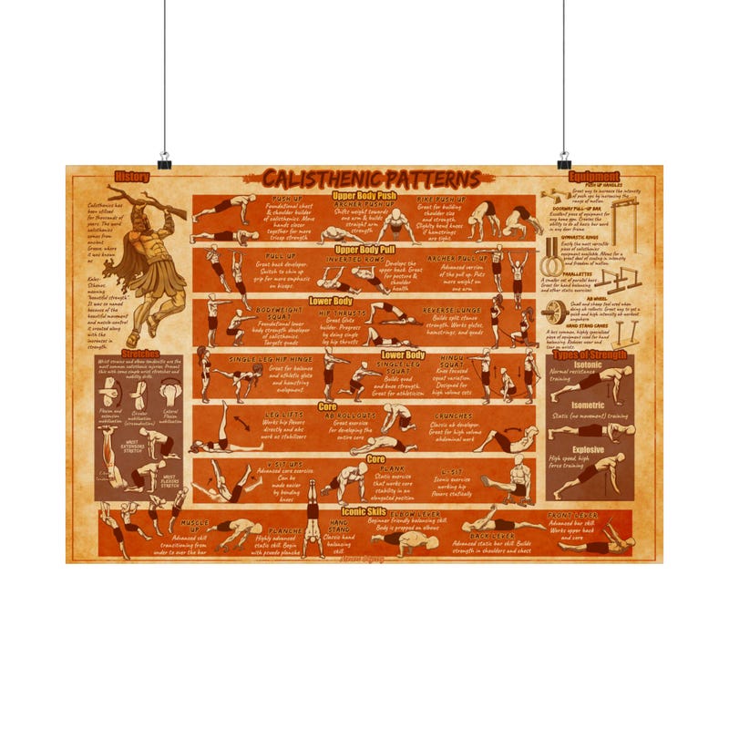 Calisthenics at the Gym - Etsy