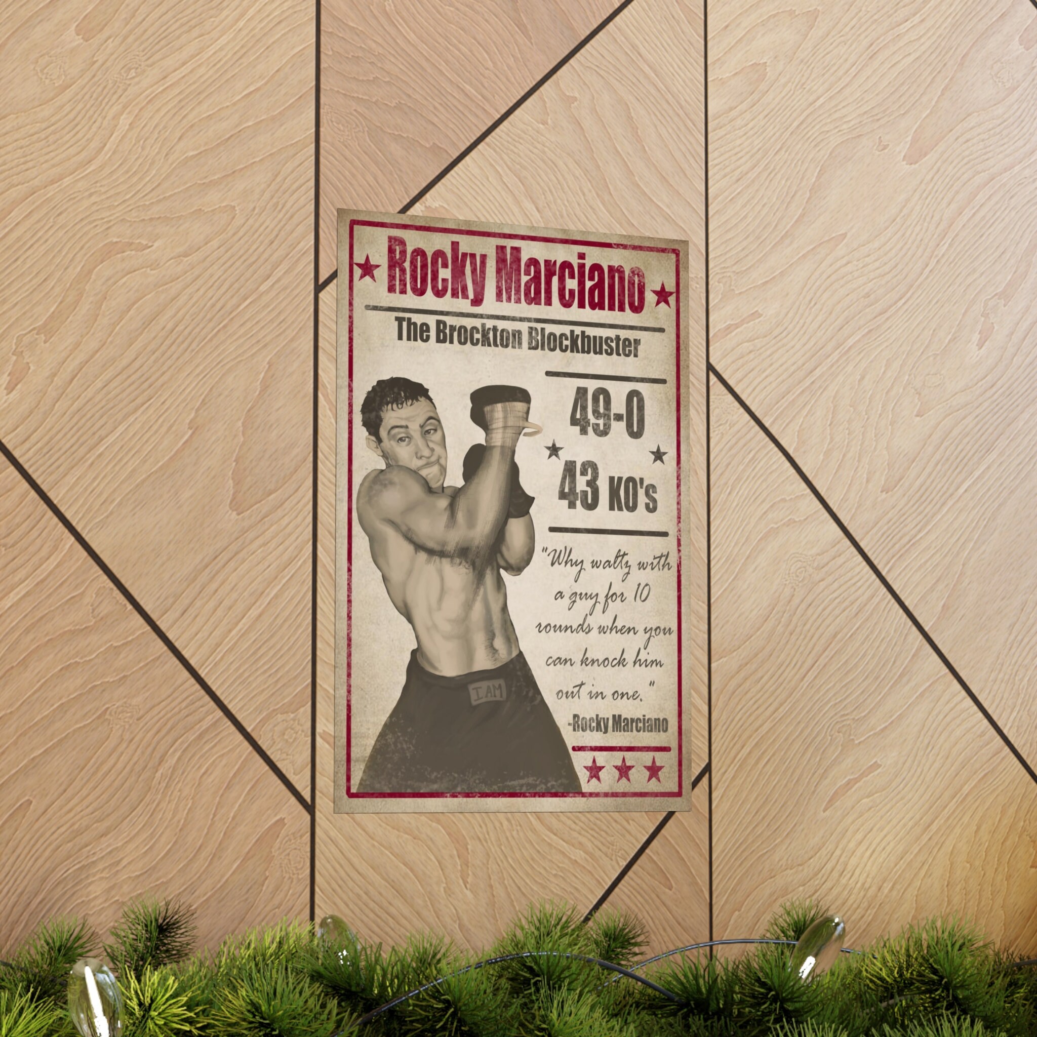Vintage Style Rocky Marciano Promo Poster - Etsy