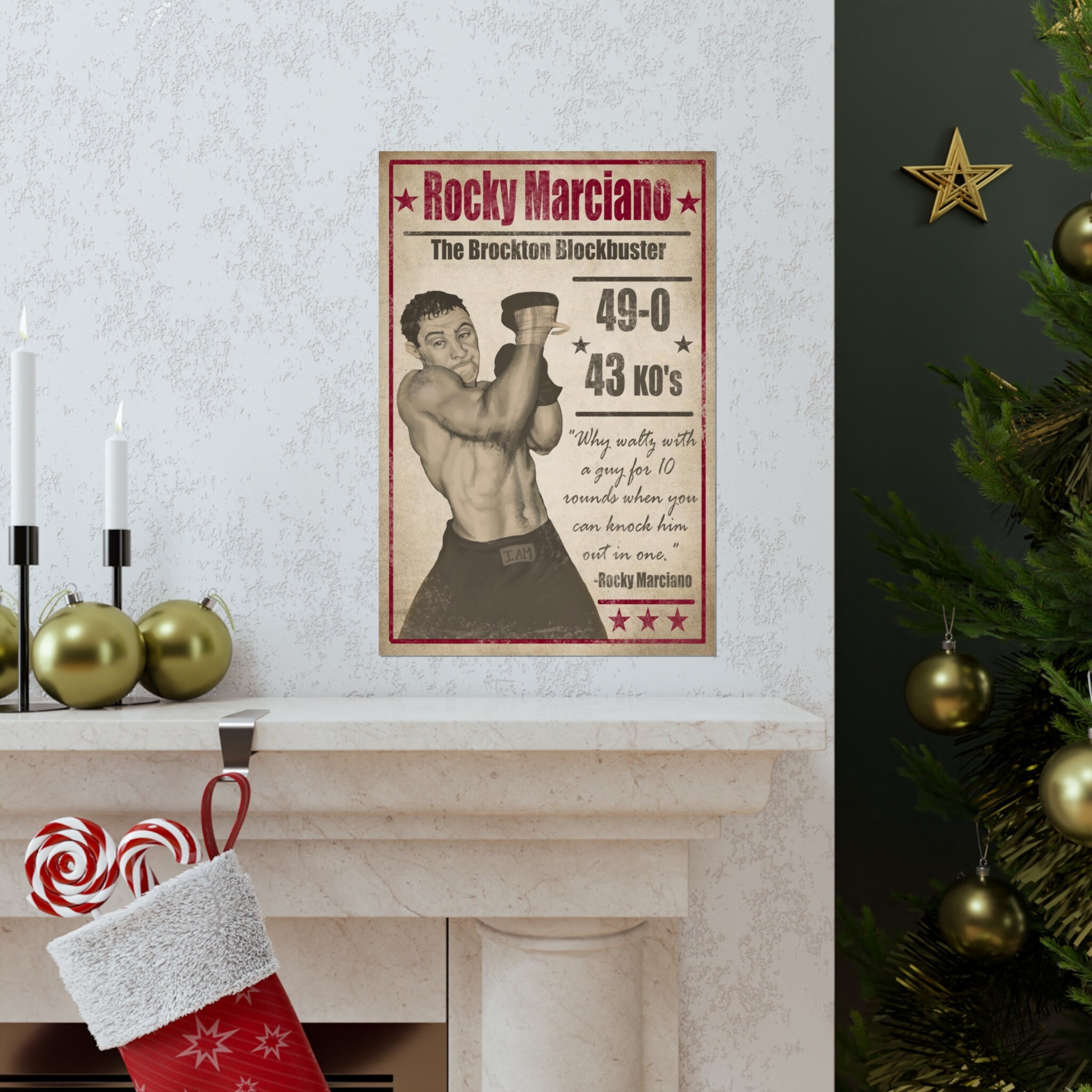 Vintage Style Rocky Marciano Promo Poster - Etsy