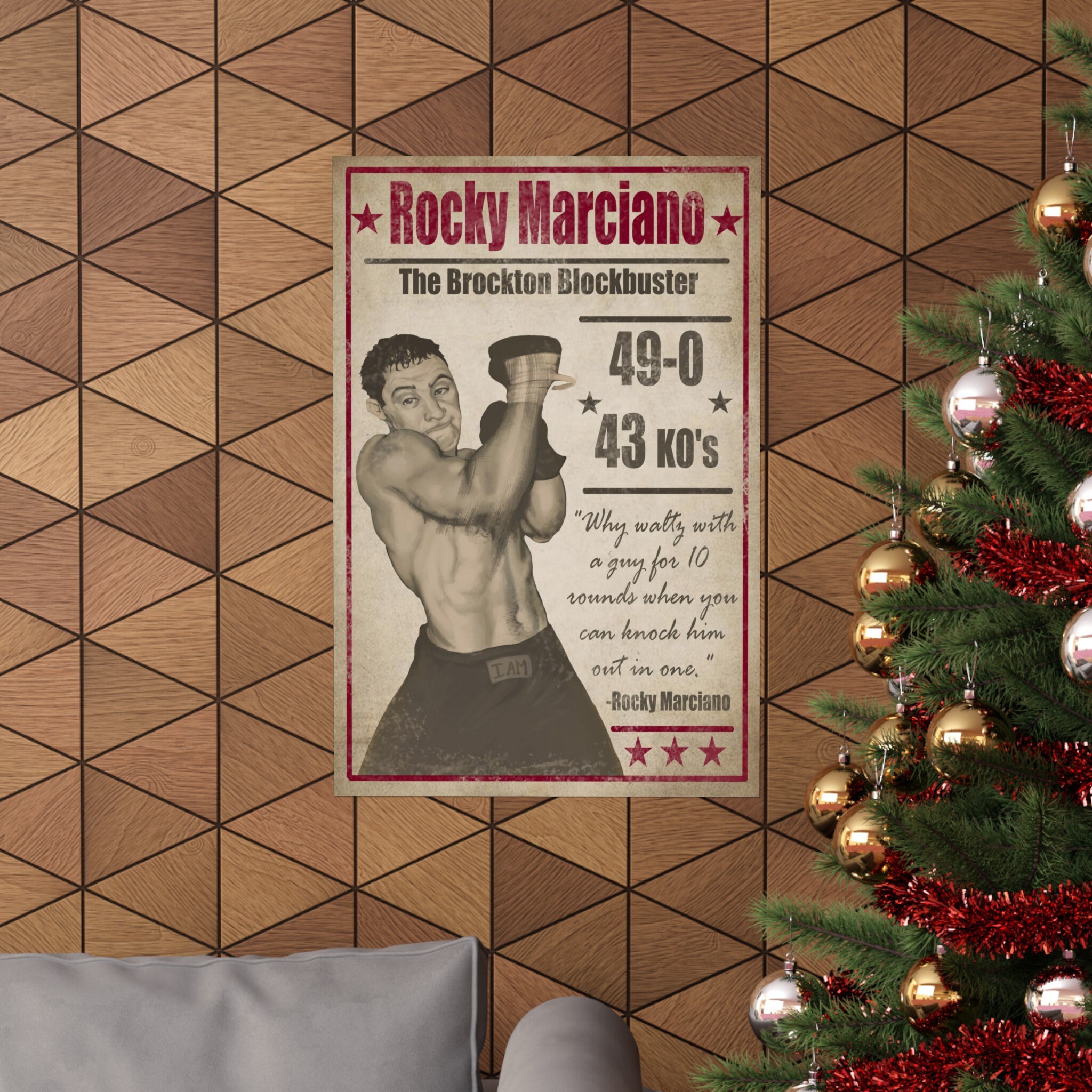 Vintage Style Rocky Marciano Promo Poster - Etsy