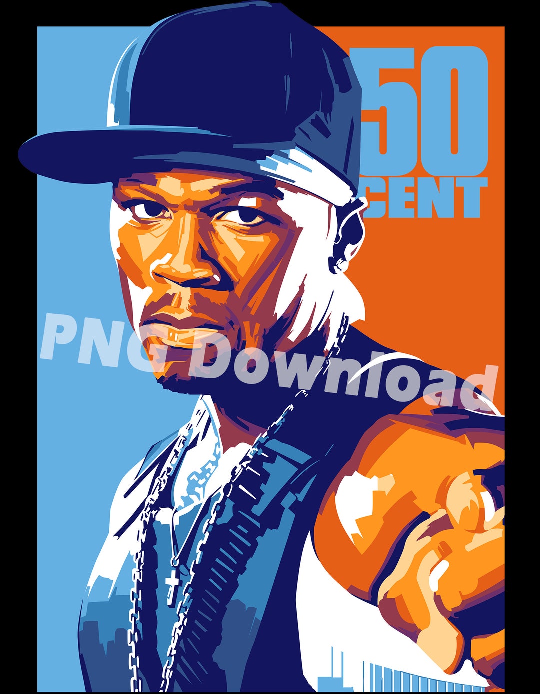 Hip-hop PNG50 Cent PNG Download File 50 Cent Get Rich - Etsy