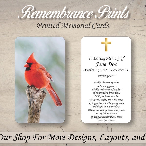 Cardinal Prayer Cards - Etsy