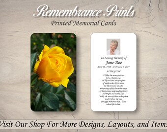 Yellow Rose Funeral Template - Etsy