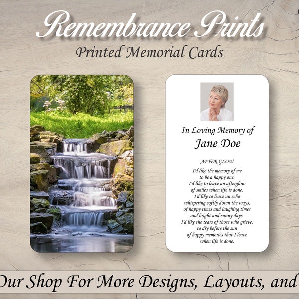 Personalized Memorial Photo Cards - Etsy