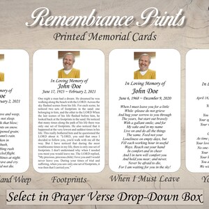 Printed Hummingbird Photo Memorial Cards - Etsy