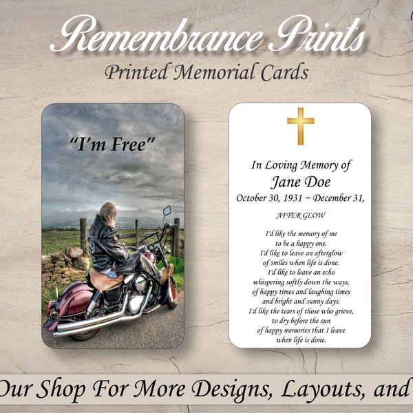 Motorcycle Prayer Cards - Etsy