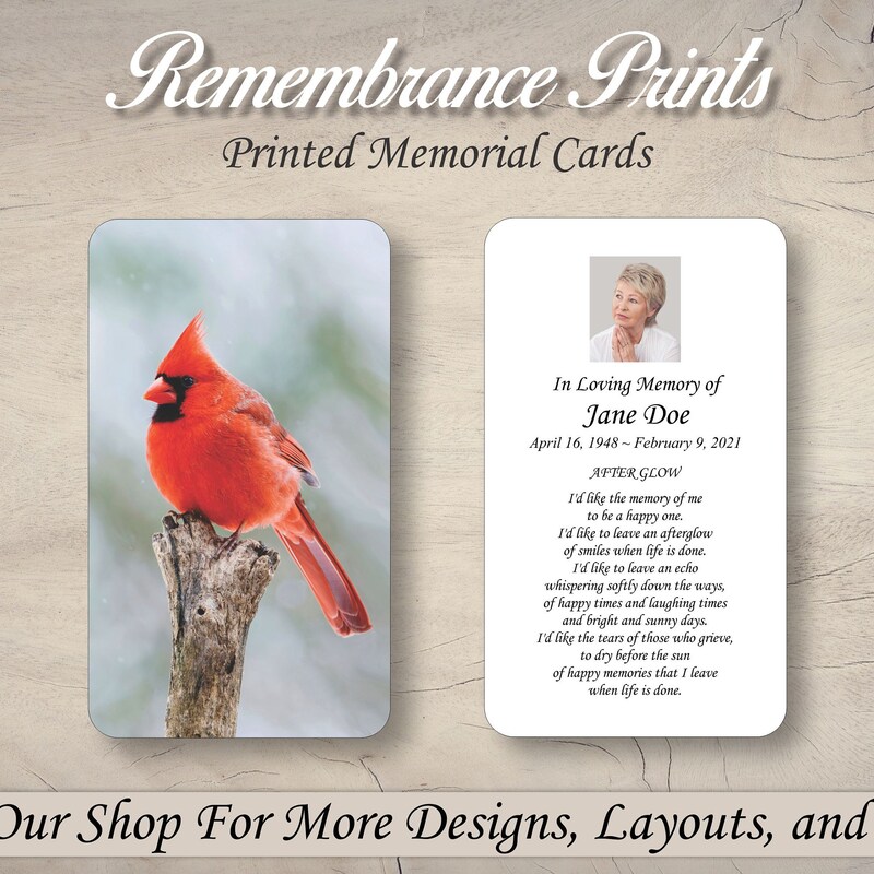 Memorial Cards - Etsy