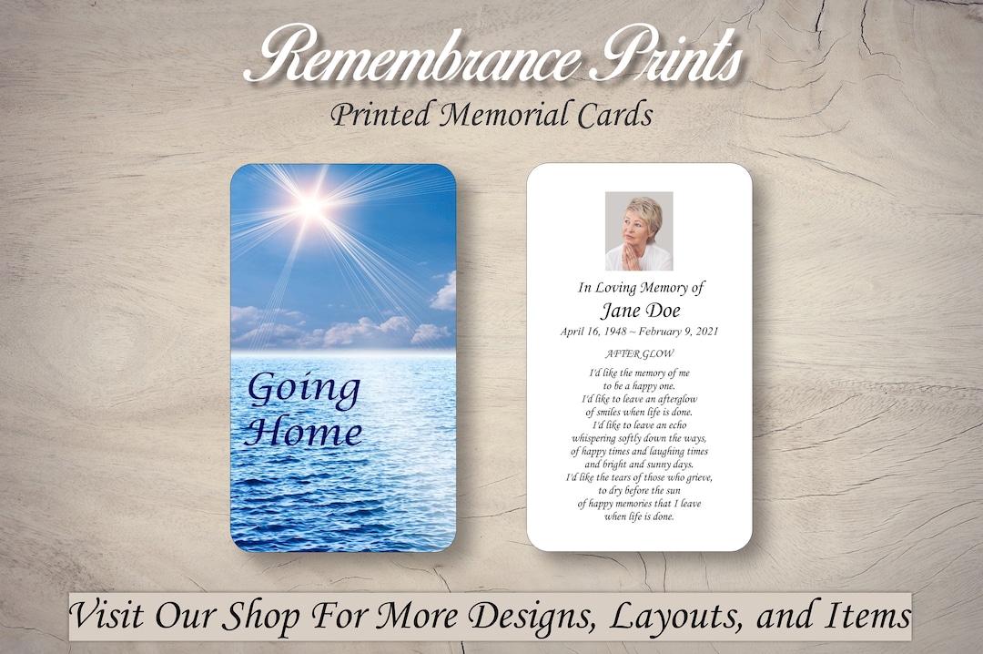 Printed Ocean Cards With Photo - Etsy