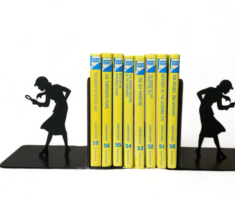 Nancy Drew Decorative Customizable Color Silhouette Gift Set Bookends ...