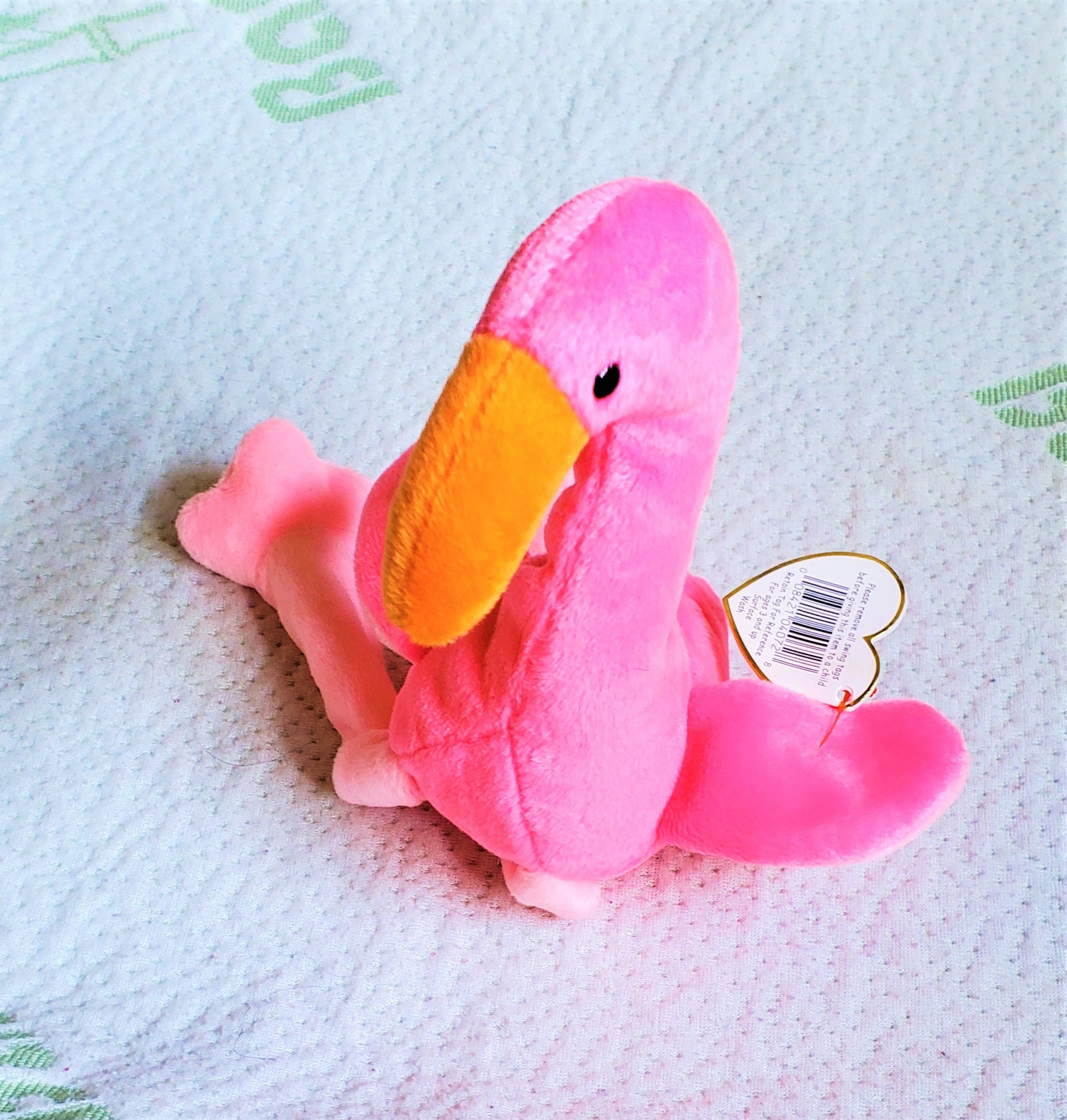 TY Beanie Baby Pinky Pink Flamingo - Etsy