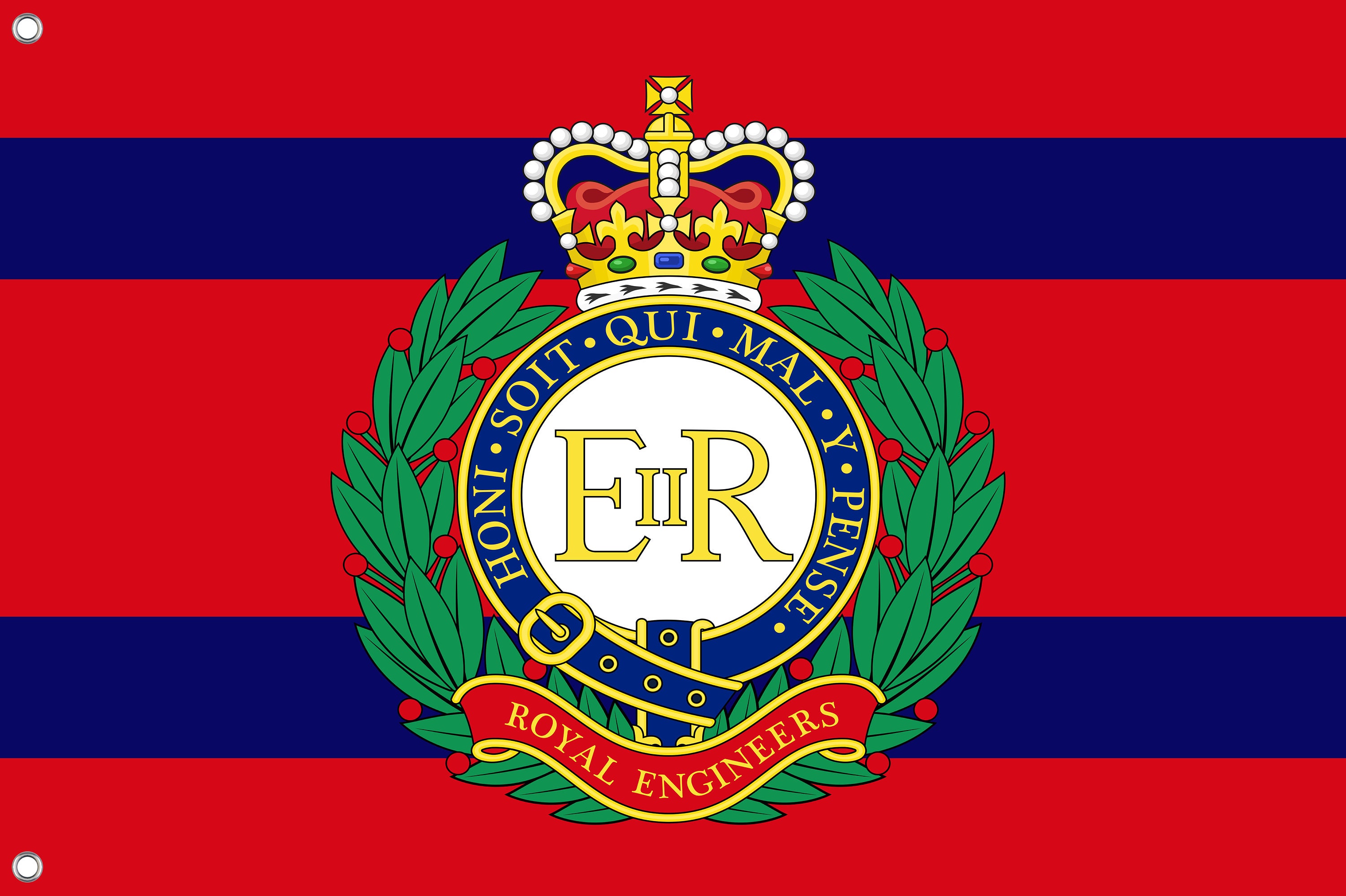 Royal Engineers Corps Flag High Quality Fabric Flag Brass - Etsy