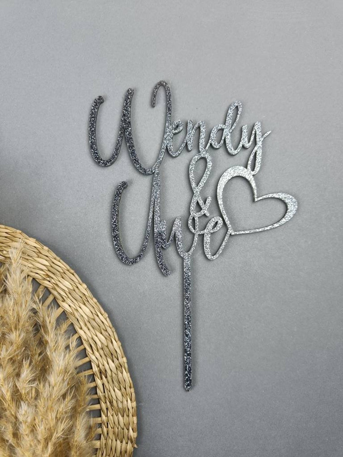 Cake Topper mit Herz / Hochzeit Cake Topper / Wedding / Cake - Etsy.de