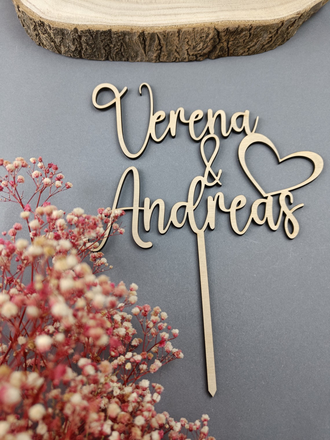 Cake Topper mit Herz / Hochzeit Cake Topper / Wedding / Cake - Etsy.de