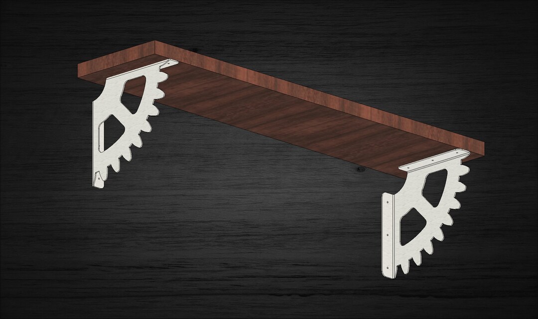 Metal Gear Shelf Bracket CNC Files: Plasma, Laser, Water Jet (digital ...