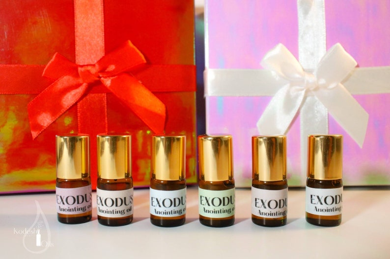 Exodus Holy Anointing Oil | Gift Set of 6 Mini 2 Ml Roller Bottles ...