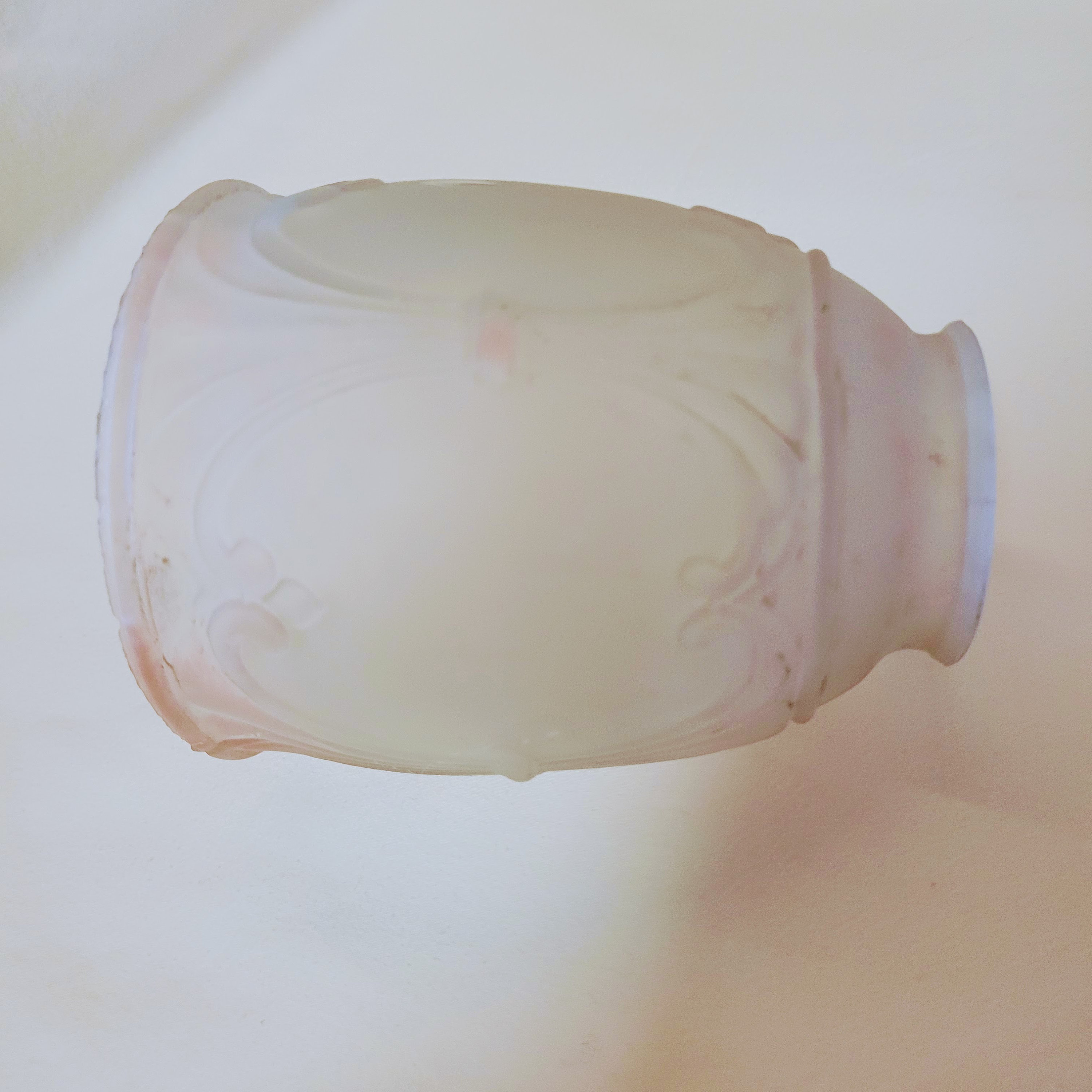 Pink Frosted Glass Lamp Shade Vintage Globe/ Bell - Etsy