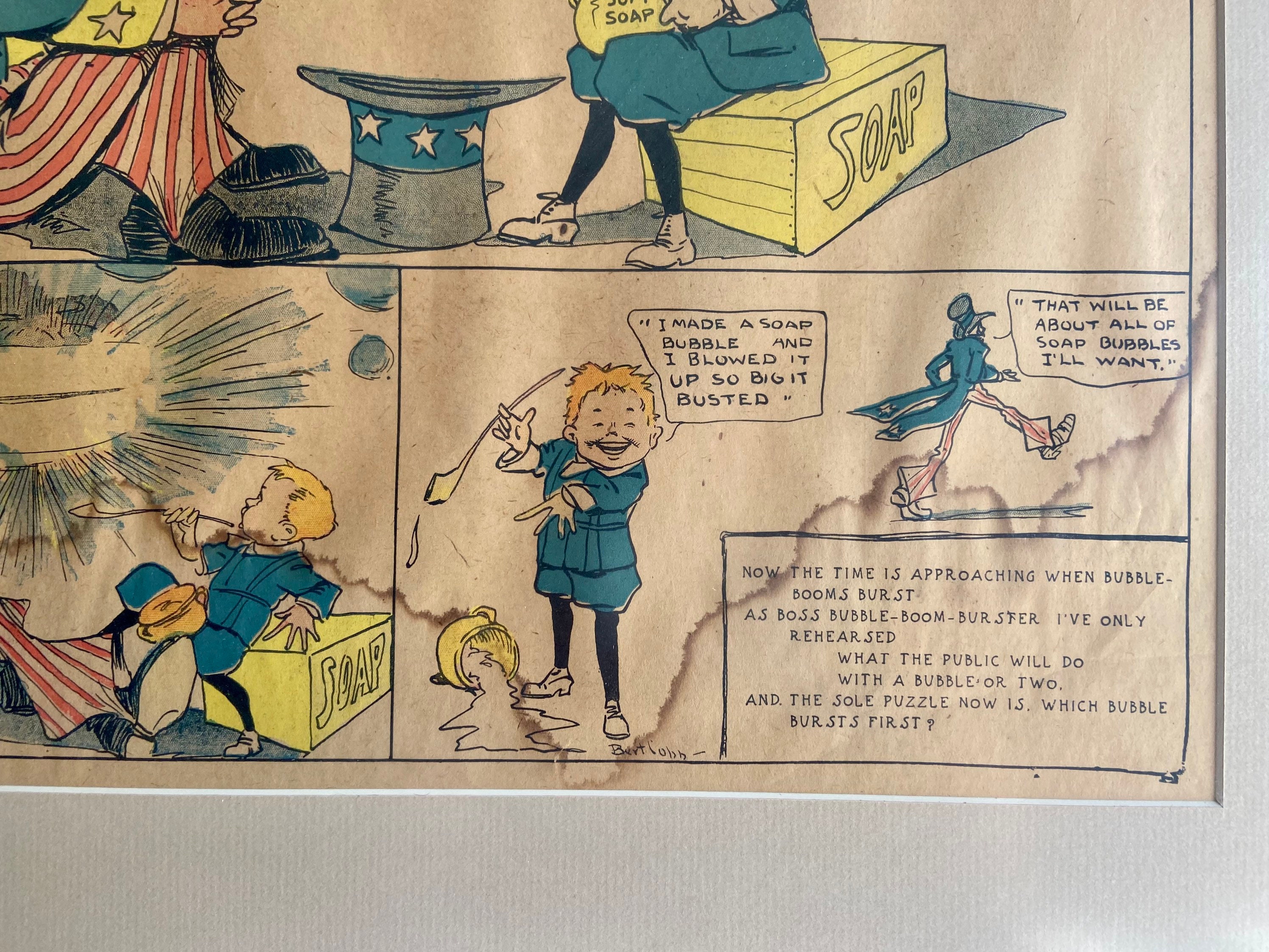 Antique 1907 "ambitious Teddy" Comic by W.E. Haskell -- Oak Framed - Etsy