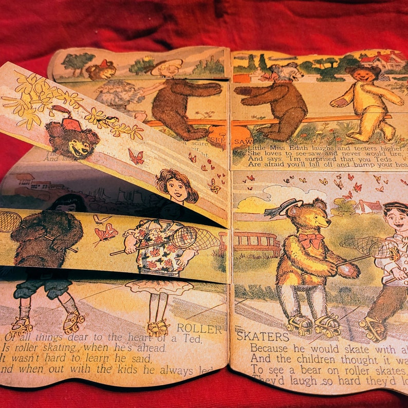 Moving Picture Teddies- Rare- Patented 1907- Moving Picture Book - Etsy