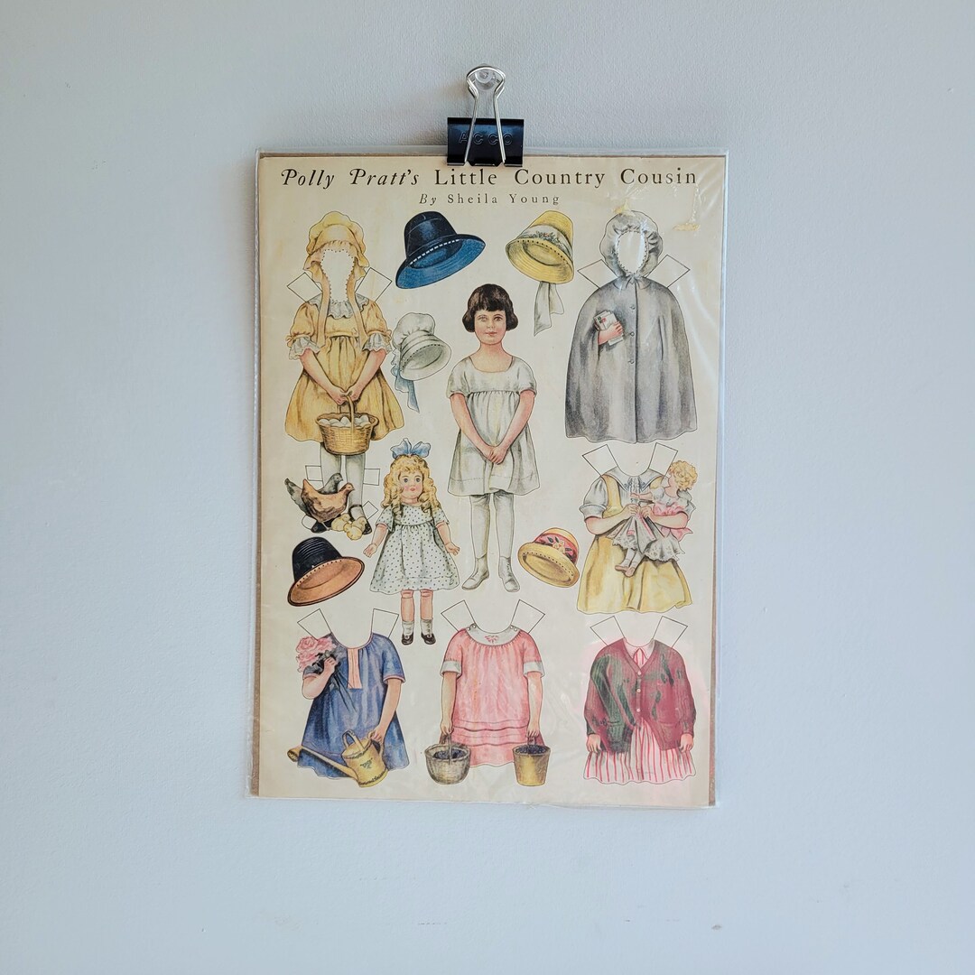 Polly Pratts' Little Country Cousin- 1920s Vintage Paper Dolls- Sheila ...