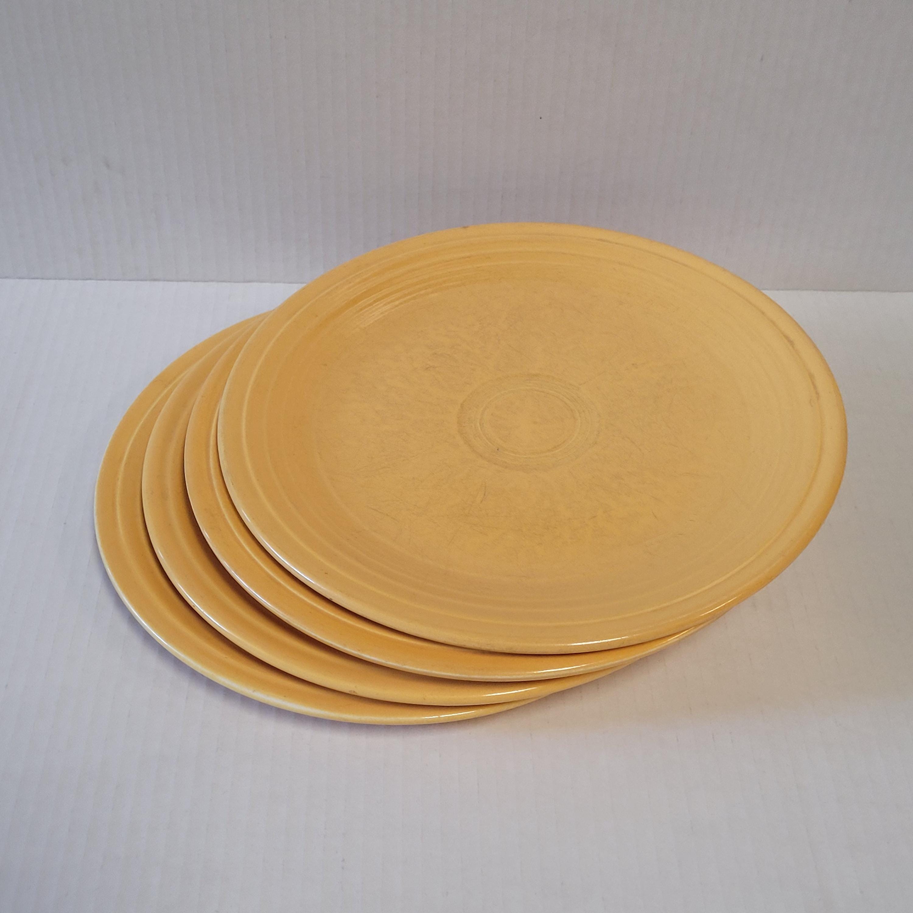 Set of 4 Vintage Fiestaware Sunflower Luncheon Plates 9.5" Fiesta Ware ...