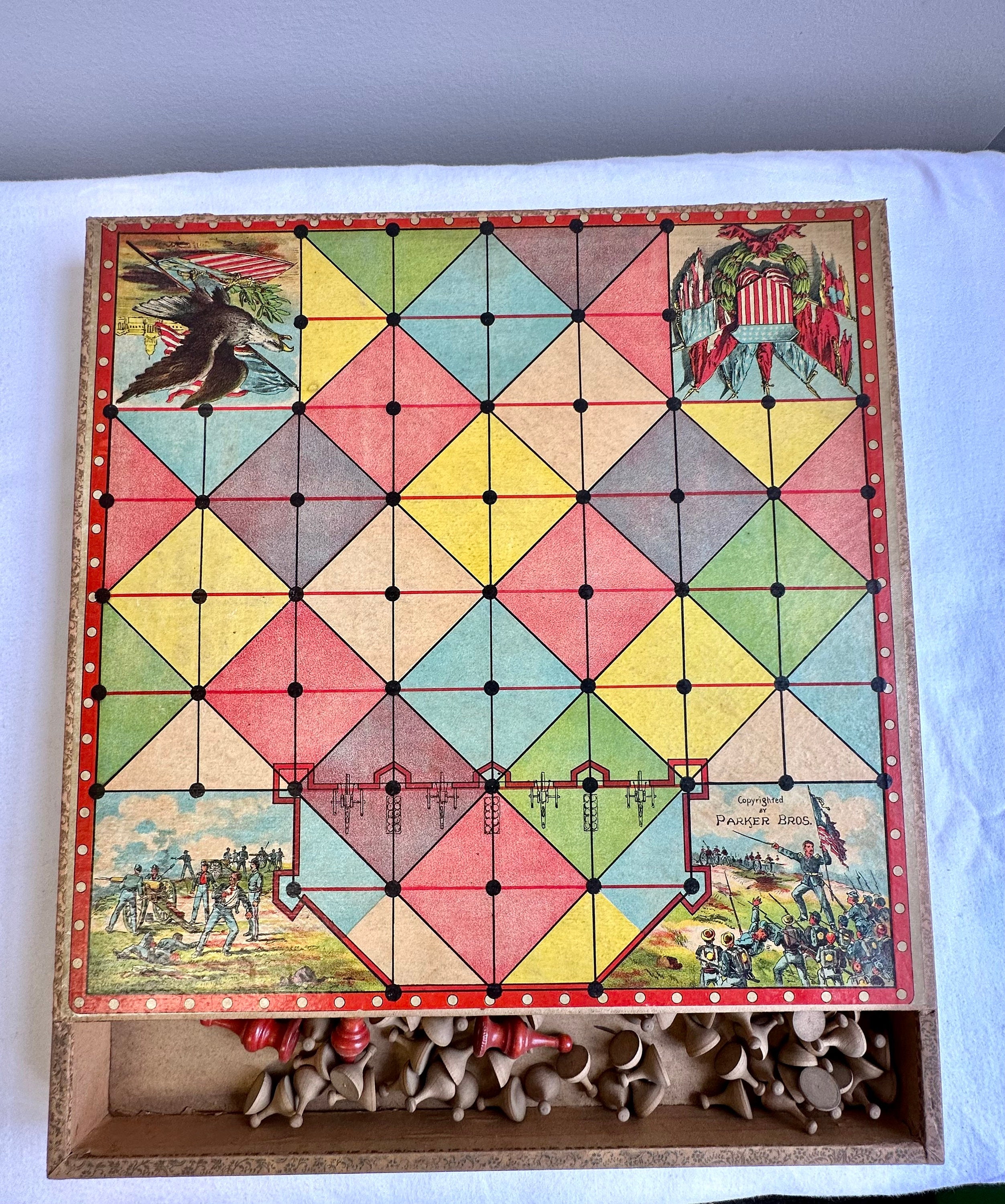 Antique 1895 Parker Brothers "hold the Fort" Board Game - Etsy