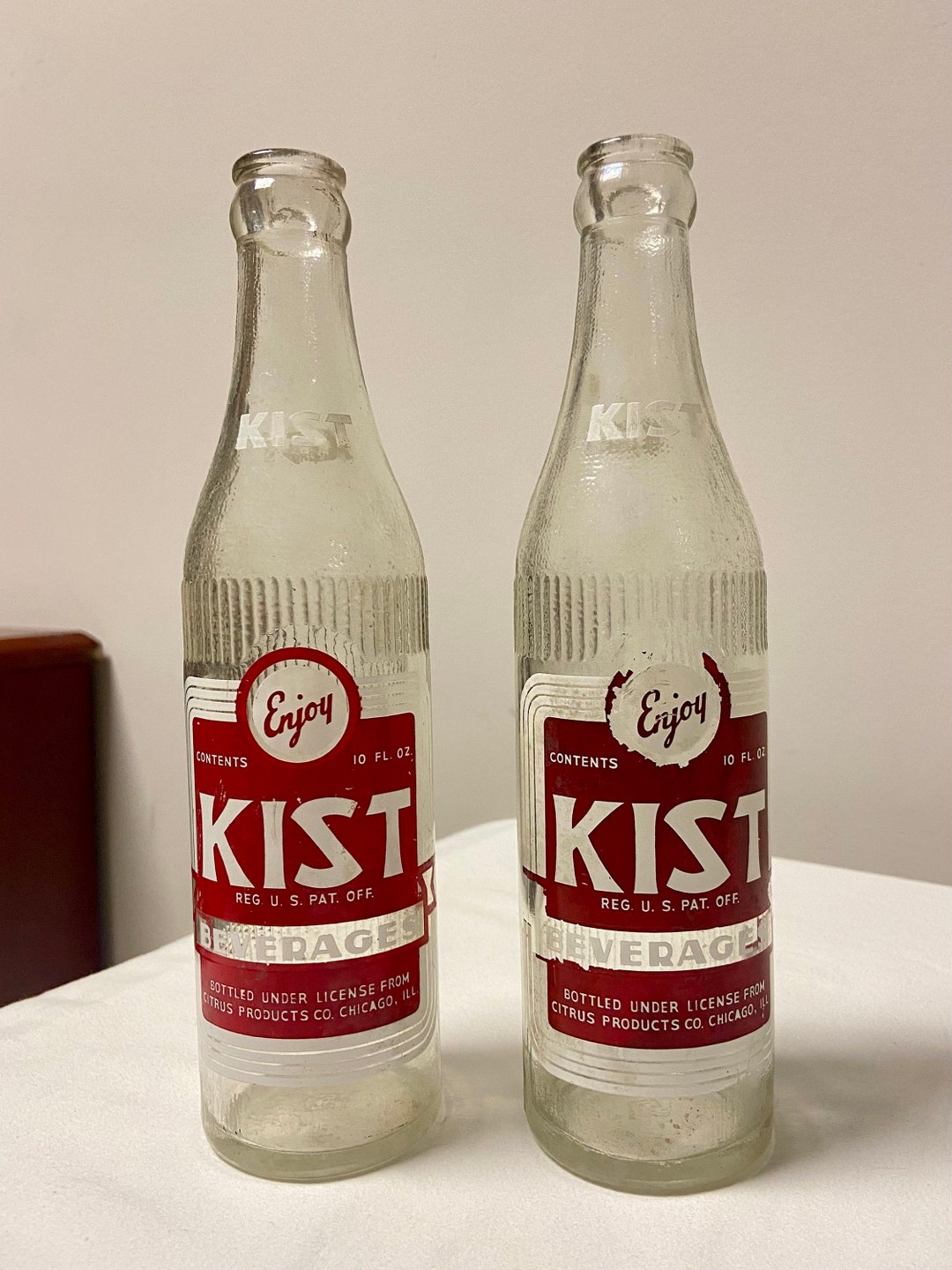 Pair of Antique 1950's Kist Beverages Soda Bottles - Etsy