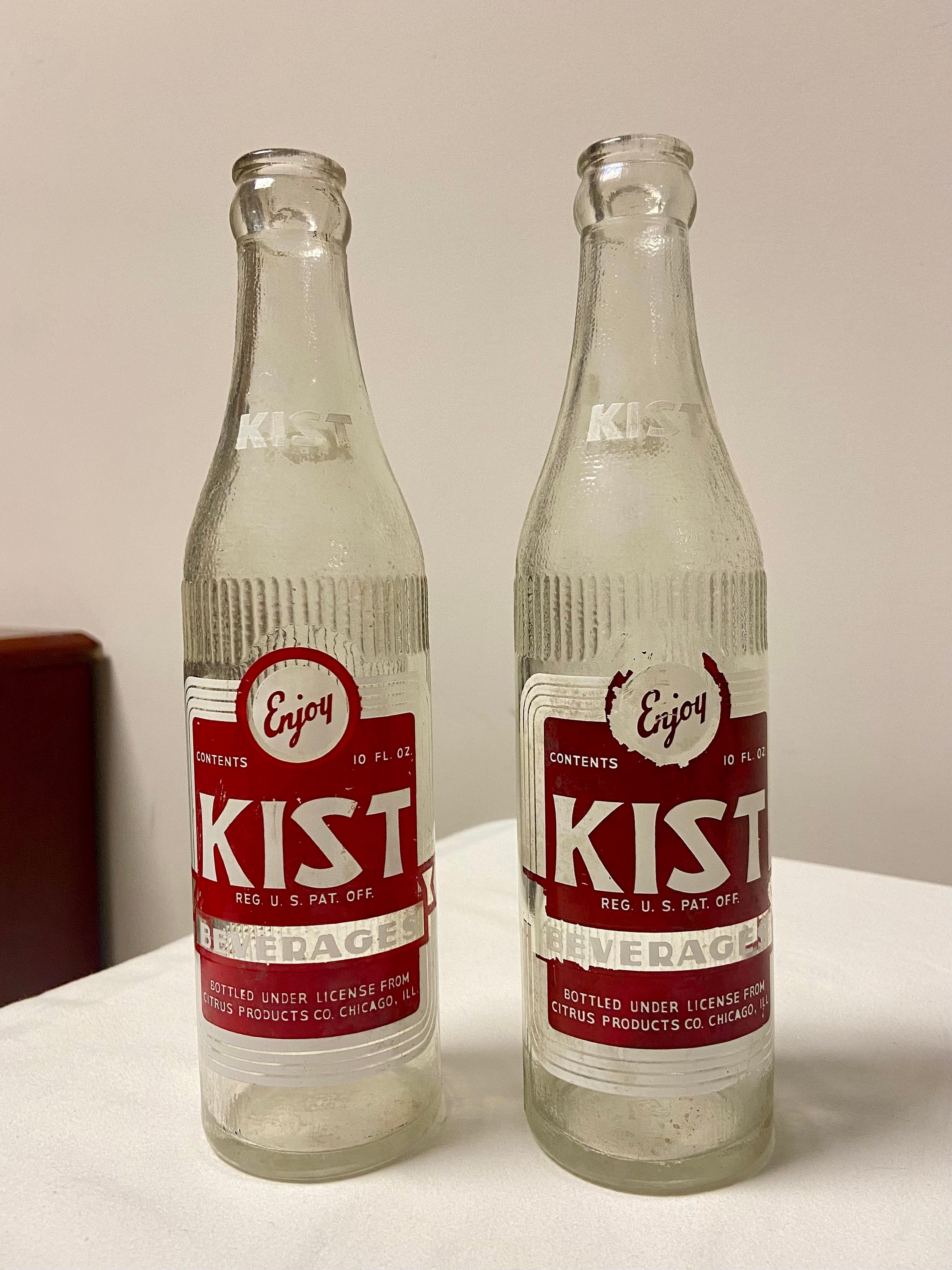 Pair of Antique 1950's Kist Beverages Soda Bottles - Etsy