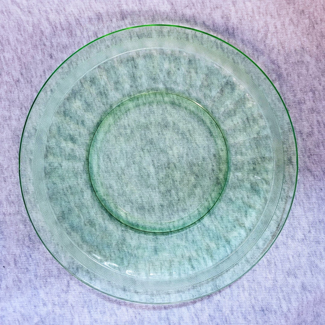 Depression Glass Green Plate- 8" - Etsy