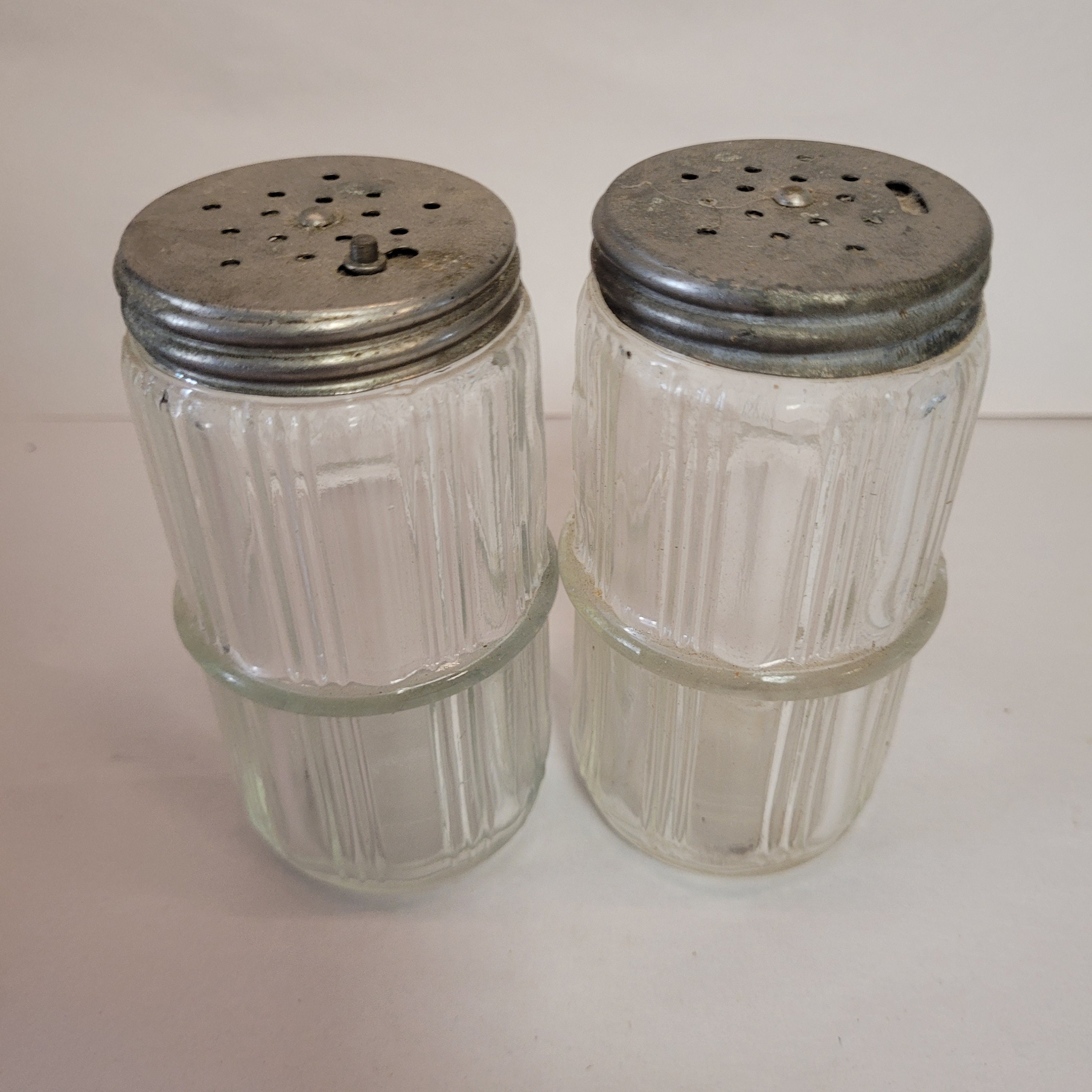 Lot of 9 Vintage Glass Shakers/ Sugar/ Salt - Etsy